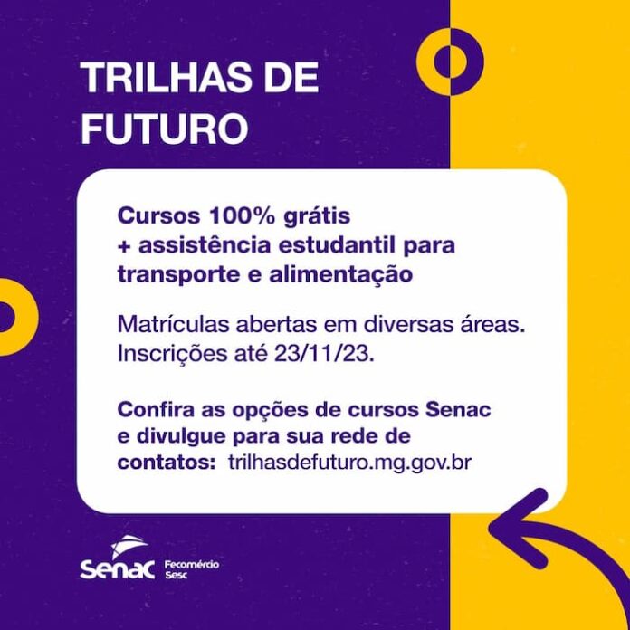 Senac abre vagas em cursos técnicos gratuitos em Varginha, Alfenas e outras cidades do Sul de ...